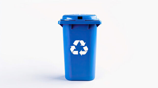 Blue Recycle Bin Clipart