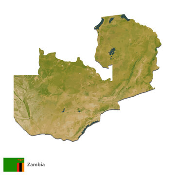 Zambia Physical Map