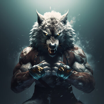 Muscle Wolf Cartoon Images – Browse 528 Stock Photos, Vectors, and ...