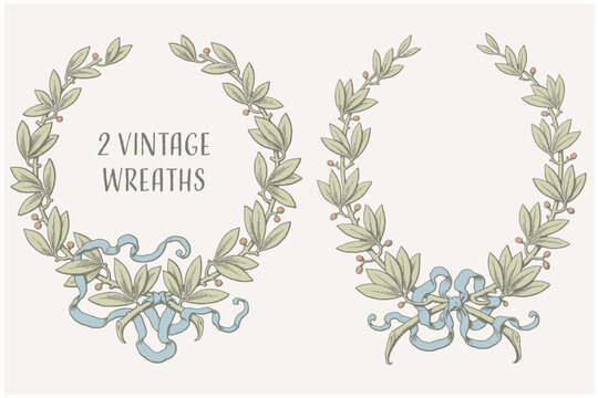 Vintage Wreath Clip Art