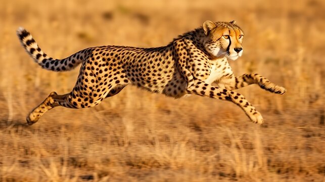Cheetah Running After Prey