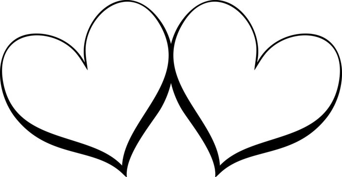 Two Hearts Outline Images – Browse 19,003 Stock Photos, Vectors, and ...