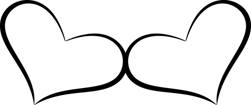 Two Hearts Outline Images – Browse 19,003 Stock Photos, Vectors, and ...