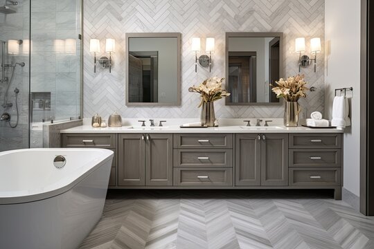 Herringbone bathroom tile store