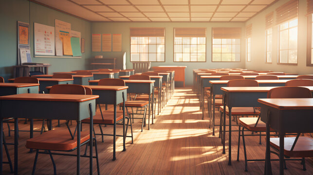 "School Desks" Images – Browse 1,122 Stock Photos, Vectors, and Video ...