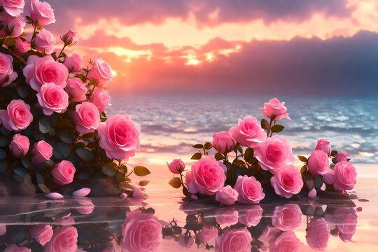 Beautiful Rose Flower Scenery