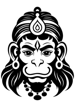 Hanuman Black And White Images - Infoupdate.org