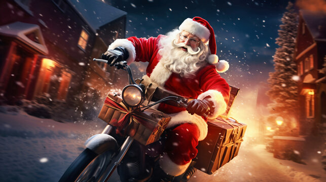 Santa On Motorcycle Images – Browse 13,089 Stock Photos, Vectors, and ...