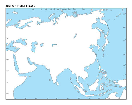 Asia Political Map Printable