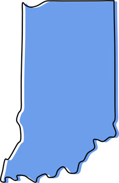 Indiana State Outline Clipart Download