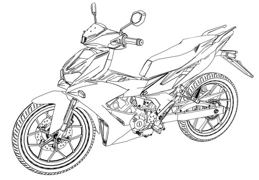 Motorcycle Line Drawing Images – Browse 117,953 Stock Photos, Vectors ...