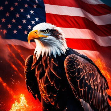 American Flag With Eagle Flames Images – Browse 505 Stock Photos ...