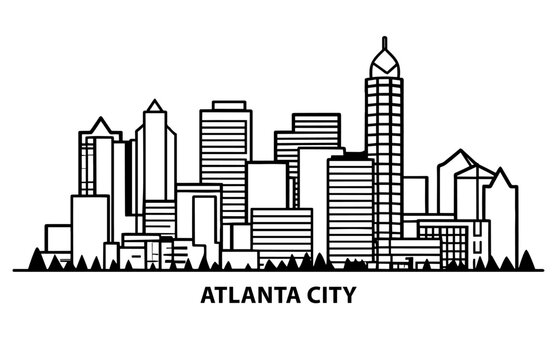 Atlanta Skyline Outline Images – Browse 281 Stock Photos, Vectors, and ...