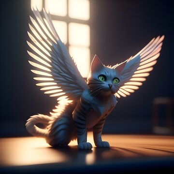 Cat With Wings Art