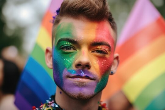 Rainbow Face Makeup
