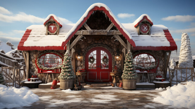North Pole Santa House Inside
