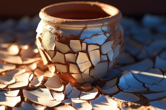 Cracked Clay Pot