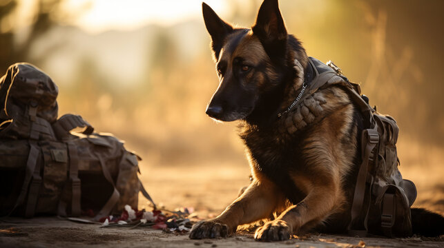 Fallen Soldier And Dog