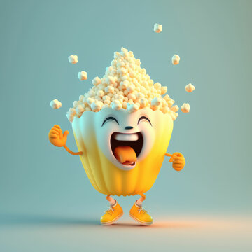 Eating Popcorn Animated Emoticon