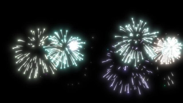 Animated Fireworks Background