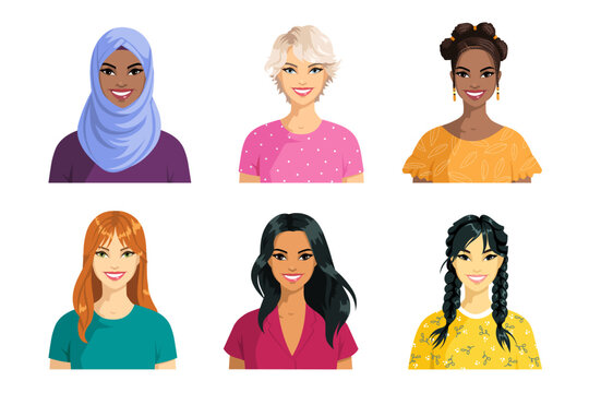 Beautiful Women Avatar Faces Images – Browse 89,584 Stock Photos ...