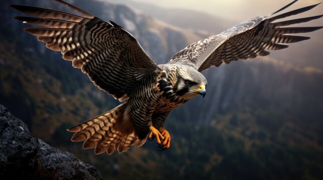 Peregrine Falcon Flying Wallpaper