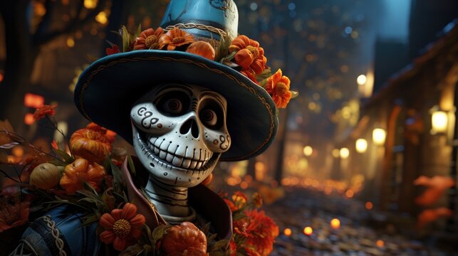 Walking Dead Smiling Skull