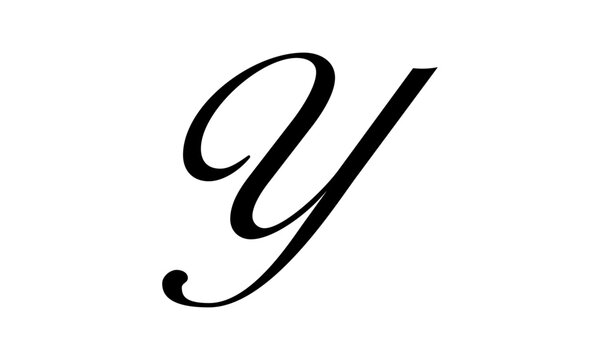 Fancy Script Letter Y