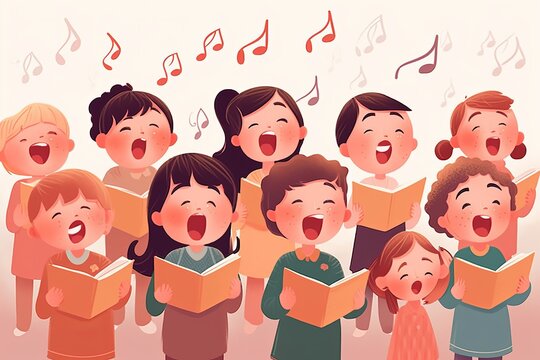Group Singing Clipart