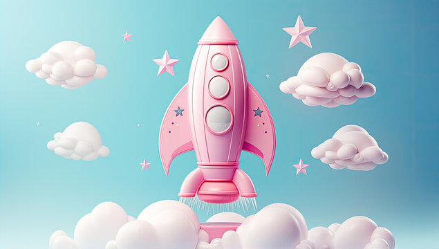 Pink Rocket Ship Images – Browse 9,124 Stock Photos, Vectors, and Video ...
