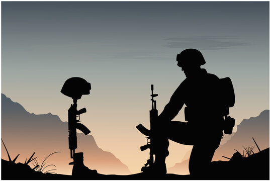 Fallen Soldier Silhouette Images – Browse 2,670 Stock Photos, Vectors ...