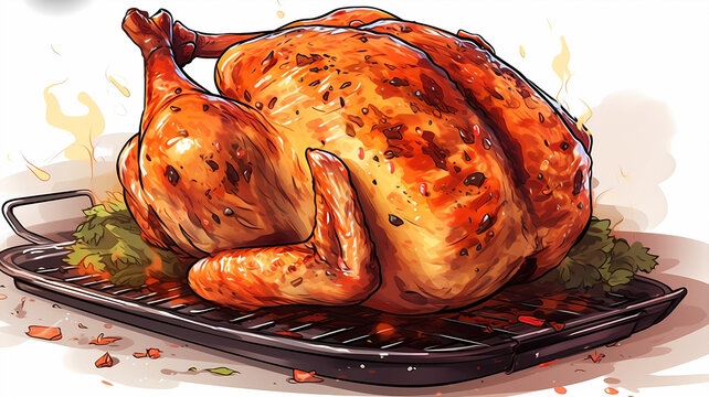 Cartoon Roast Chicken Images – Browse 14,437 Stock Photos, Vectors, and ...