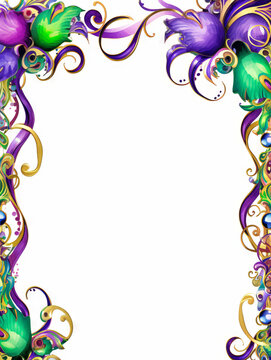 Mardi Gras Clip Art Borders Mardi Gras Border Stock Illustrations,