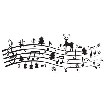 Christmas Musical Notes Clip Art