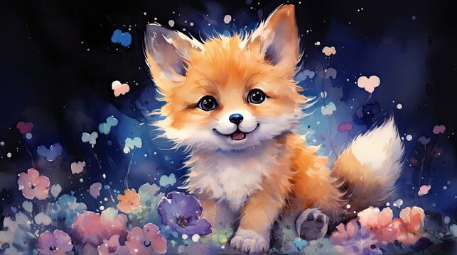 Cute Anime Fox Wallpaper