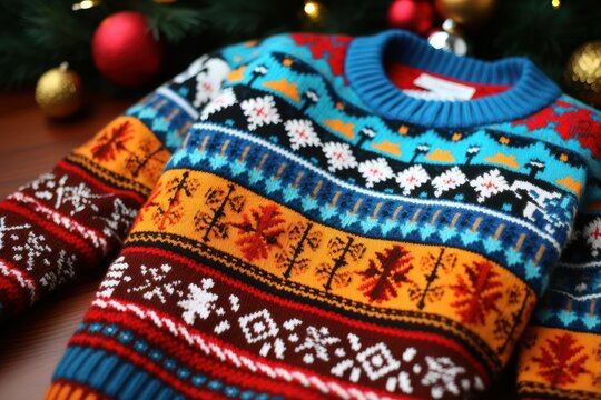Ugly Christmas Sweater Patterns Images – Browse 14,371 Stock Photos ...