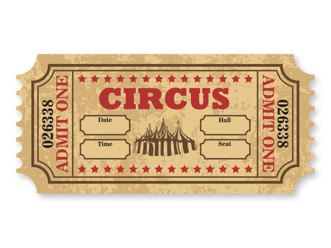 Vintage Carnival Ticket Clip Art