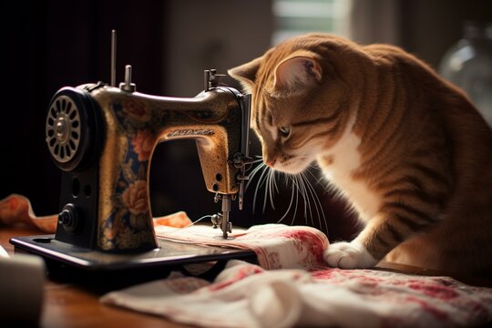 Cat Sewing Machine Images – Browse 448 Stock Photos, Vectors, and Video ...