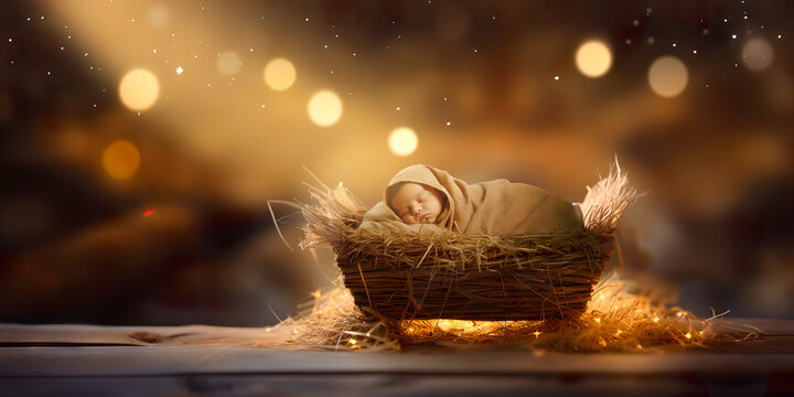 Baby Jesus In A Manger Wallpaper