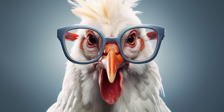 Cartoon Chicken With Glasses Images – Browse 5,612 Stock Photos ...