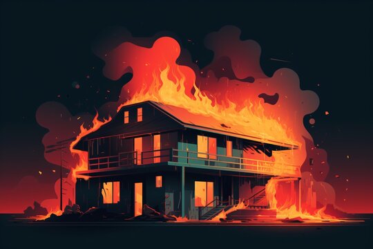 House On Fire Cartoon Images – Browse 25,975 Stock Photos, Vectors, and ...
