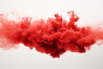 In a surreal visual symphony, vibrant red smoke unfurls against a ...