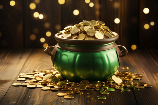 Old Gold Coins Pot