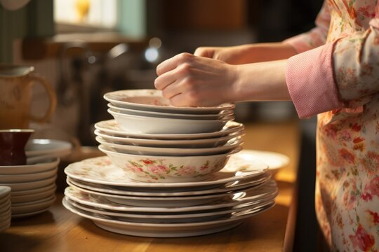 "Stack Of Dishes" Images – Browse 57 Stock Photos, Vectors, and Video ...