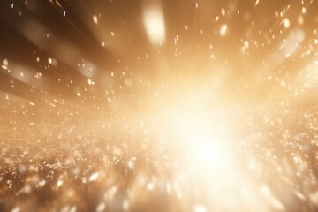 Luminous Abstract yellow sunbeam with Digital lens flash