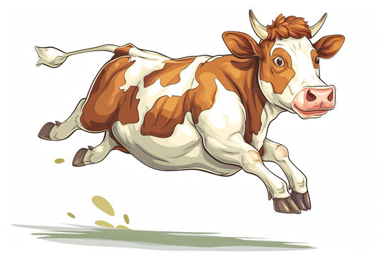 Cow Jumping Cartoon Images – Browse 2,642 Stock Photos, Vectors, and ...