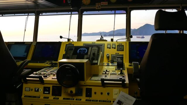cargo ship bridge interior