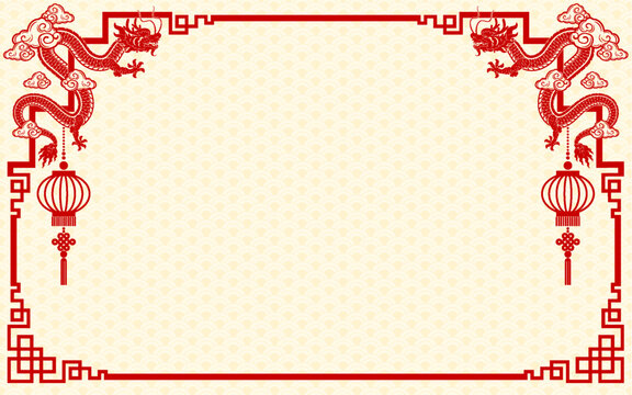 dragon border design easy