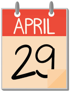 Calendar April 29Th Images – Browse 529 Stock Photos, Vectors, and ...