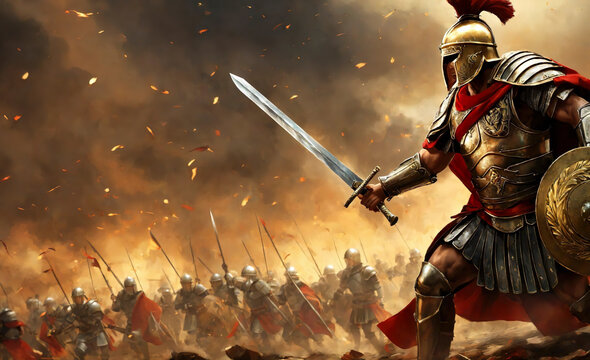 Roman Soldiers In Battle